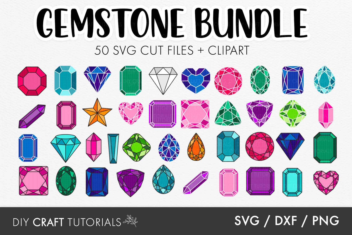 Gemstone SVG Bundle – DIY Craft Tutorials