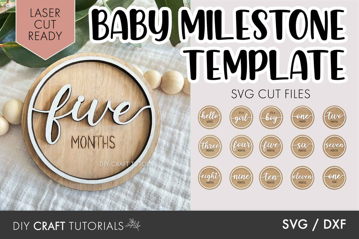 Layered Baby Milestone SVG – DIY Craft Tutorials
