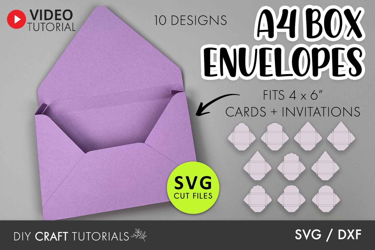 A4 Box Envelope SVG – DIY Craft Tutorials