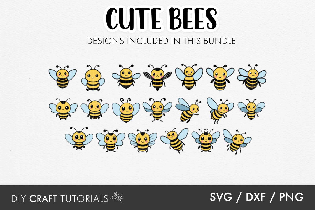 Cute Bee SVG Bundle – DIY Craft Tutorials