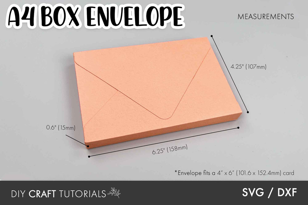 A4 Box Envelope SVG – DIY Craft Tutorials