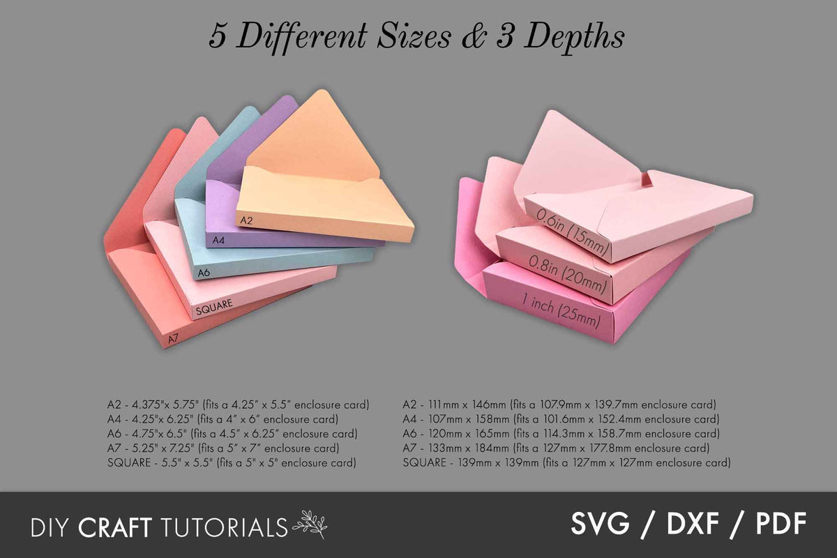 Box Envelope SVG Templates – DIY Craft Tutorials