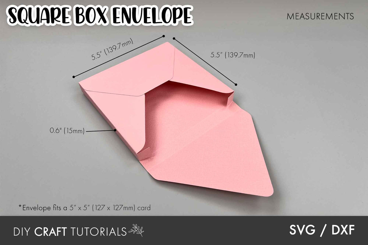 Square Box Envelope SVG – DIY Craft Tutorials