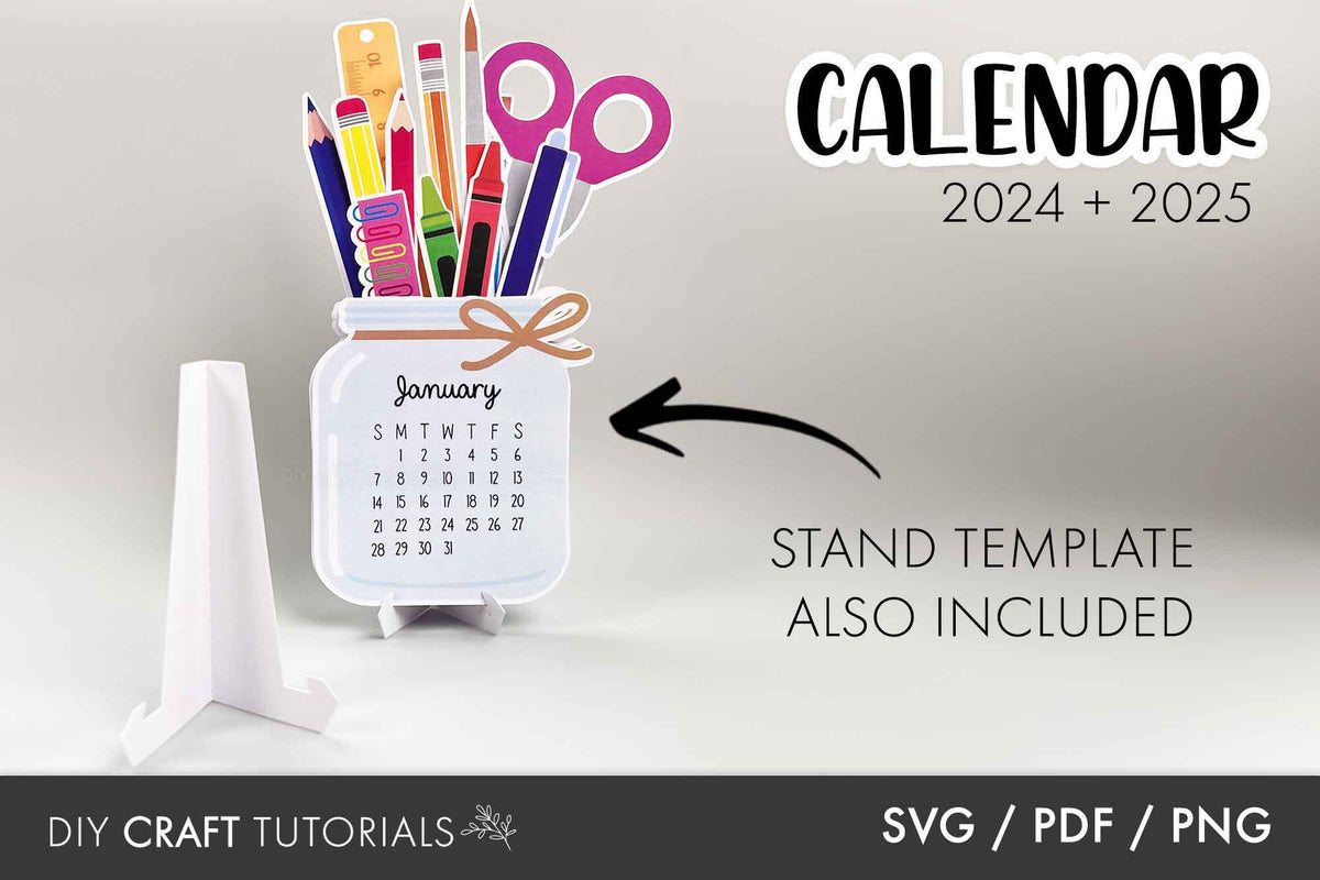 Calendar SVG – DIY Craft Tutorials
