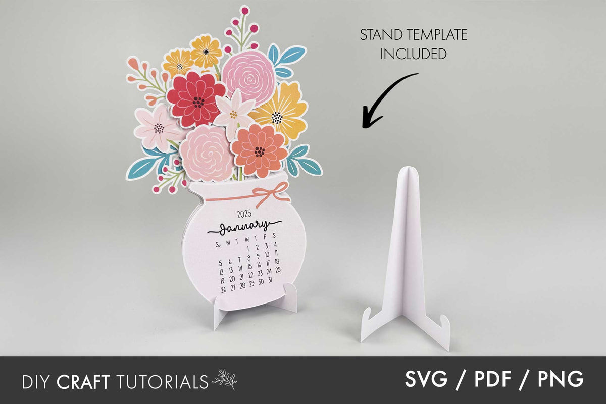 Floral Calendar SVG – DIY Craft Tutorials
