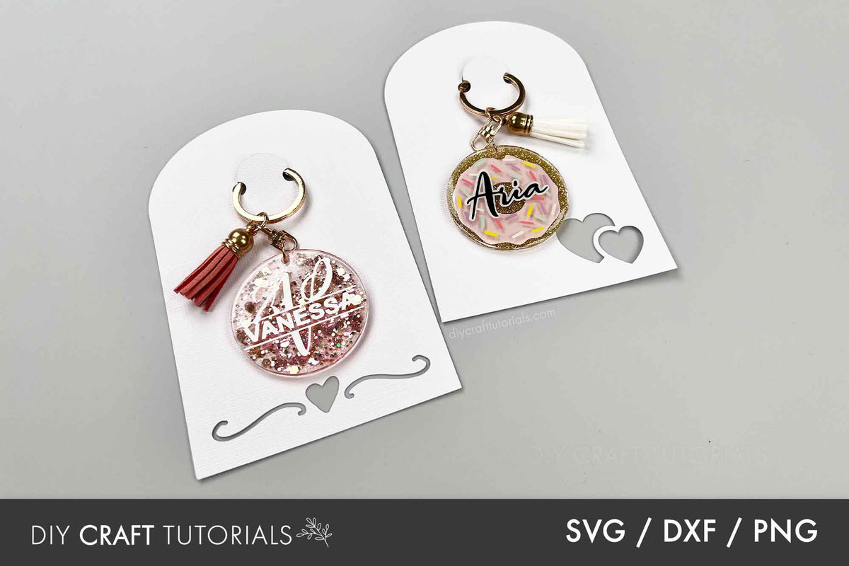Heart Keychain Display Card – DIY Craft Tutorials