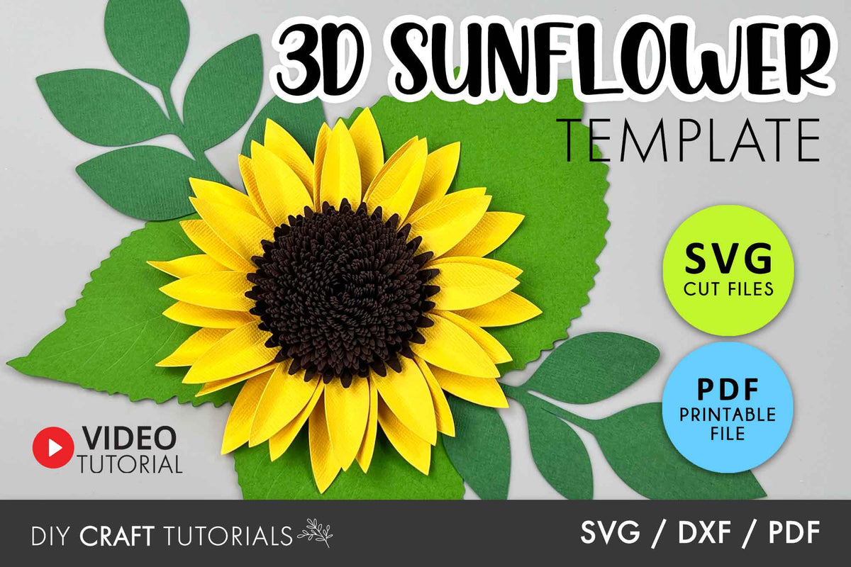Paper Sunflower SVG – DIY Craft Tutorials