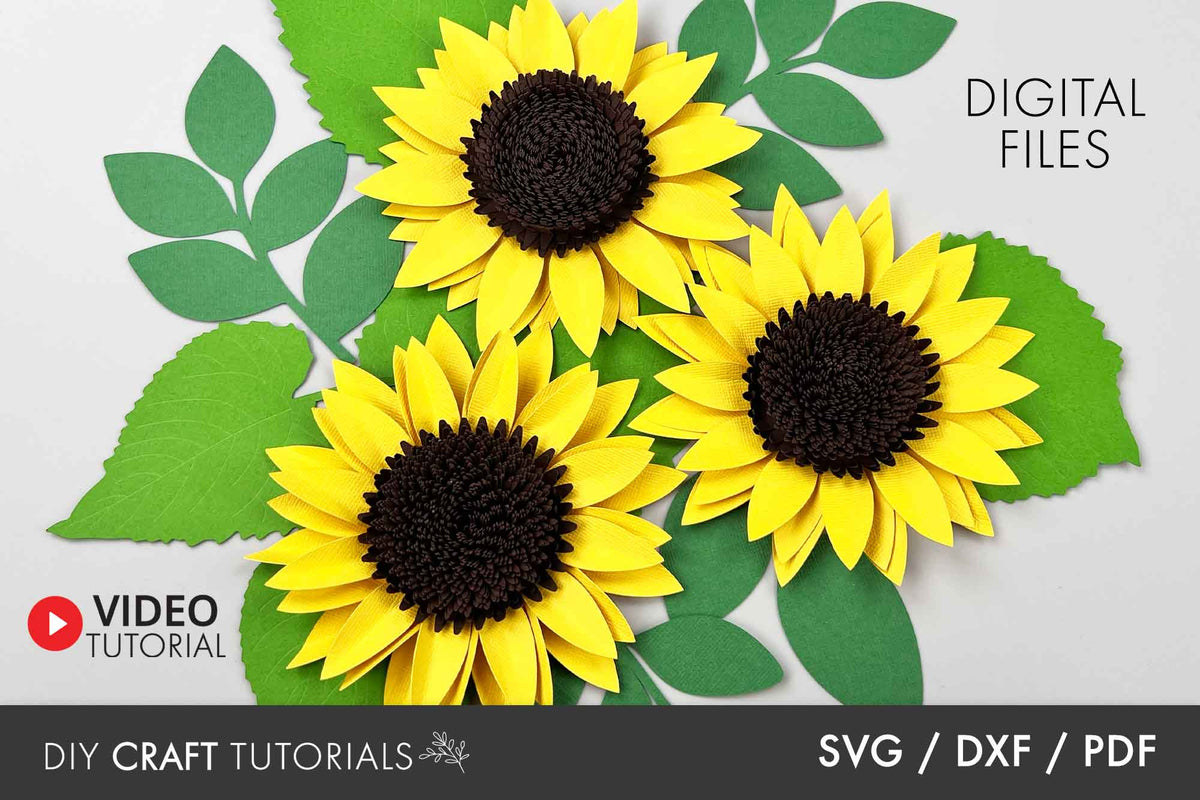 Paper Sunflower SVG – DIY Craft Tutorials