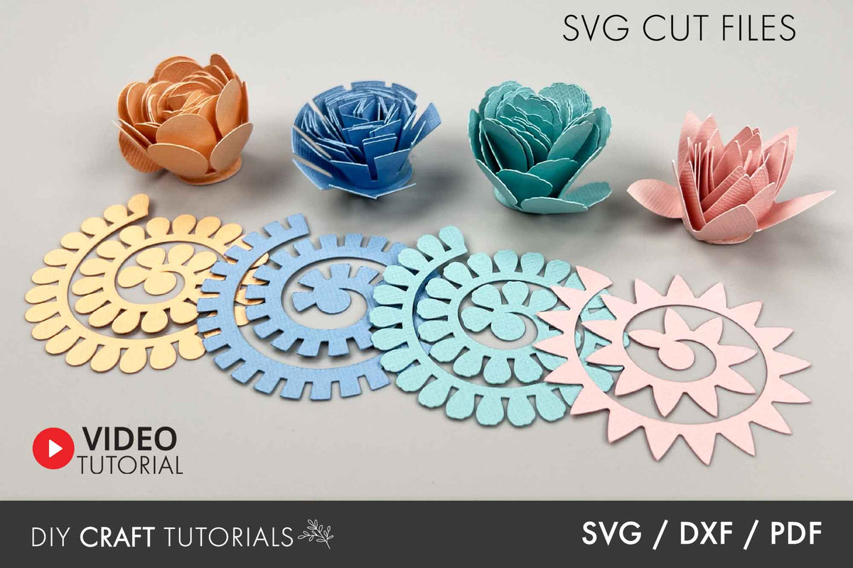 Rolled Flower SVG - Set 1 – DIY Craft Tutorials