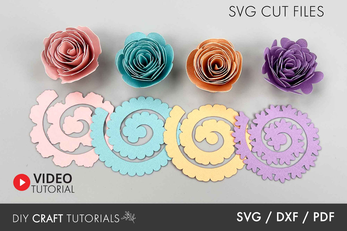 Rolled Flower SVG - Set 5 – DIY Craft Tutorials