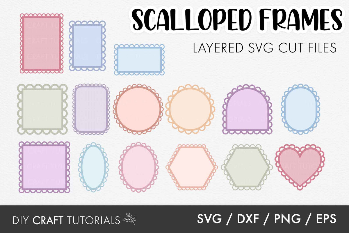 Scalloped Frame SVG – DIY Craft Tutorials