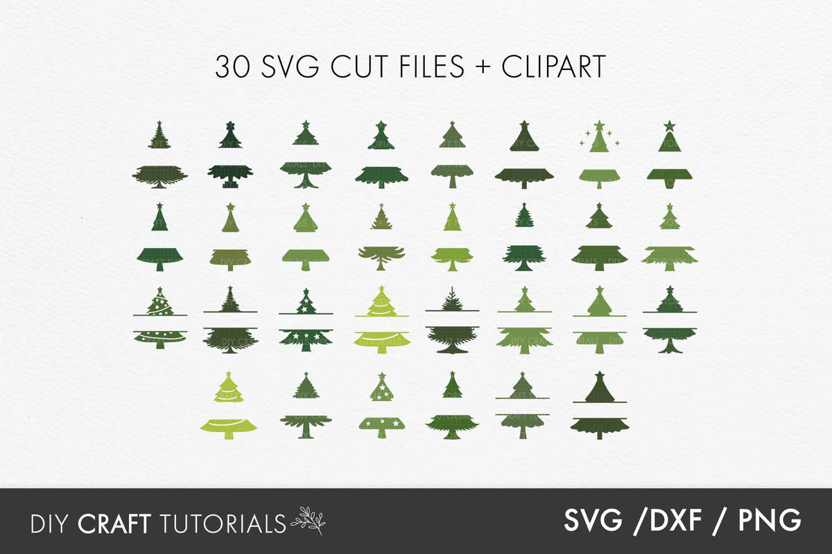 Split Christmas Tree SVG – DIY Craft Tutorials