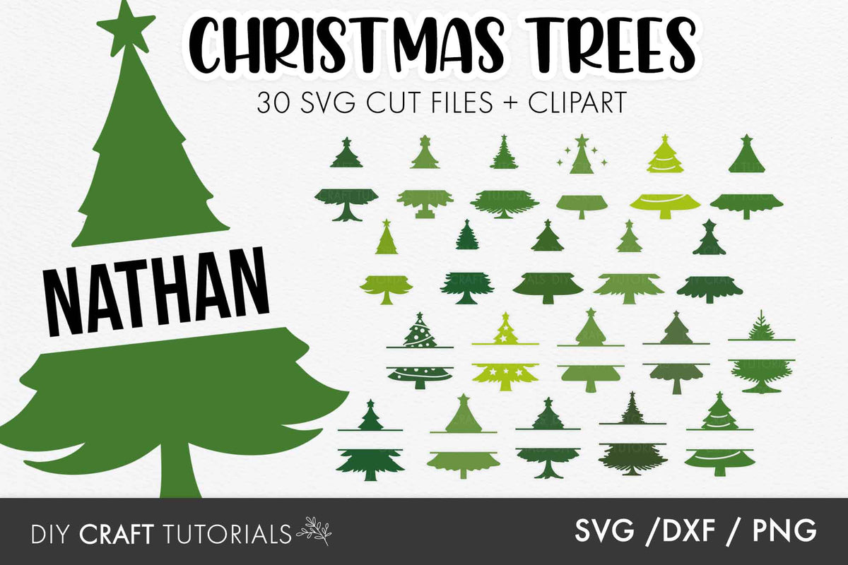 Split Christmas Tree SVG – DIY Craft Tutorials