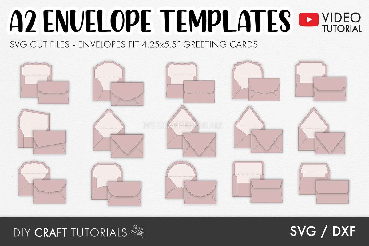 A2 Envelope Templates - 4.375 x 5.75 in – DIY Craft Tutorials
