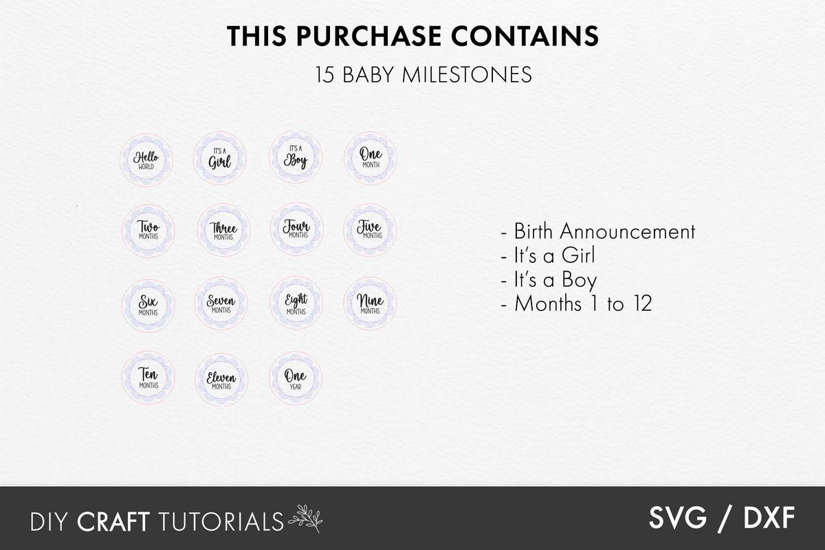 Boho Baby Milestone SVG – DIY Craft Tutorials