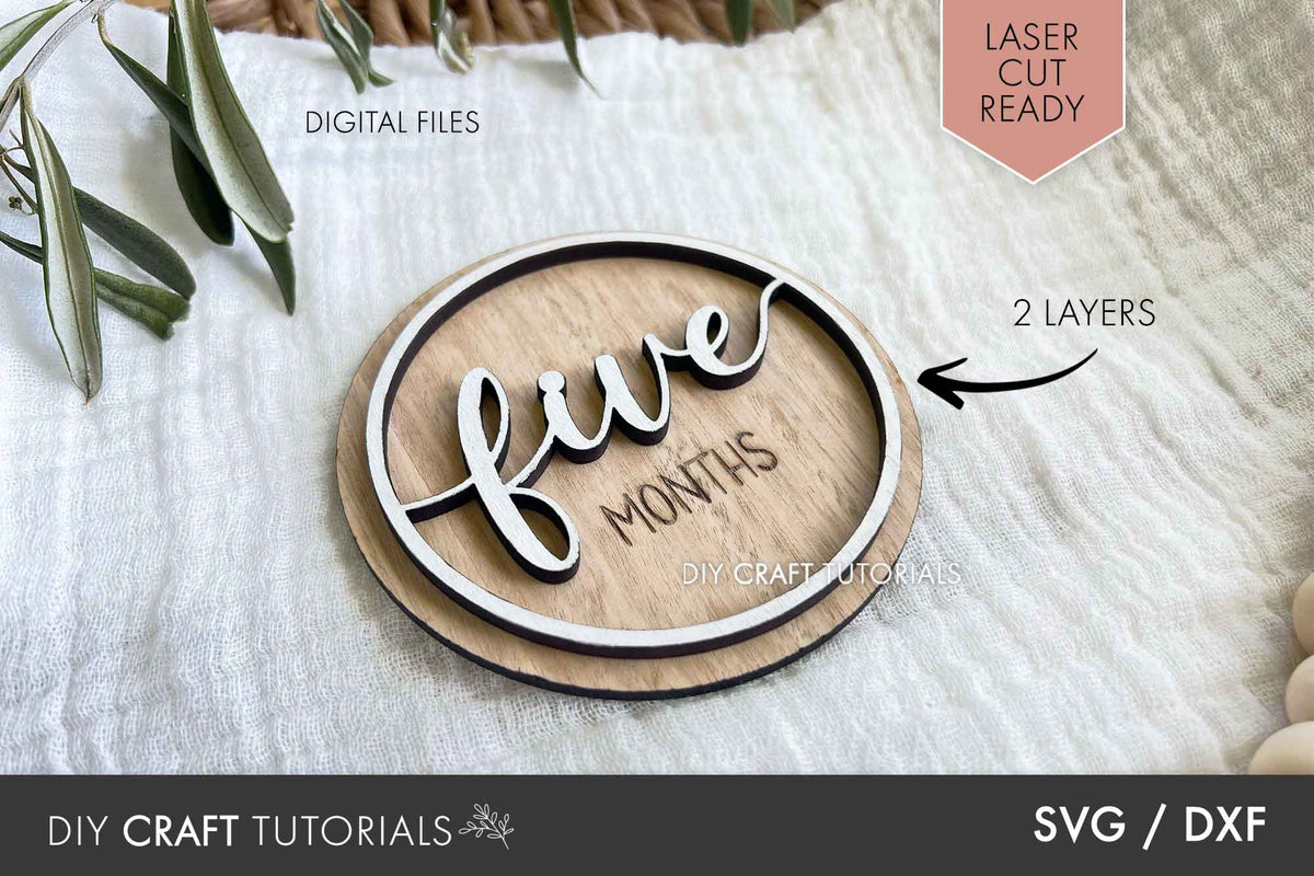 Layered Baby Milestone SVG – DIY Craft Tutorials