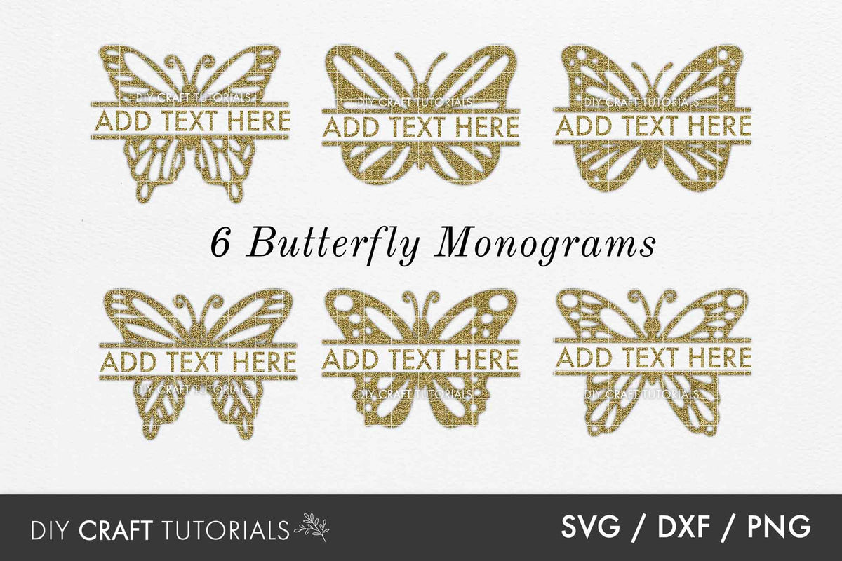 Butterfly Monogram SVG – DIY Craft Tutorials