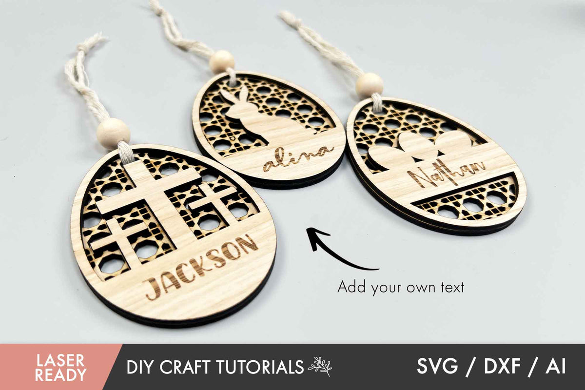 Rattan Easter Egg Tag SVG – DIY Craft Tutorials