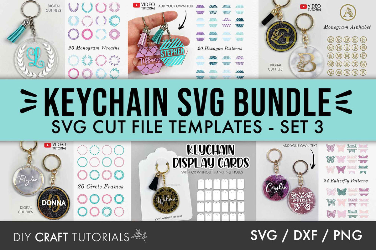 Keychain SVG Bundle - Set 3 – DIY Craft Tutorials