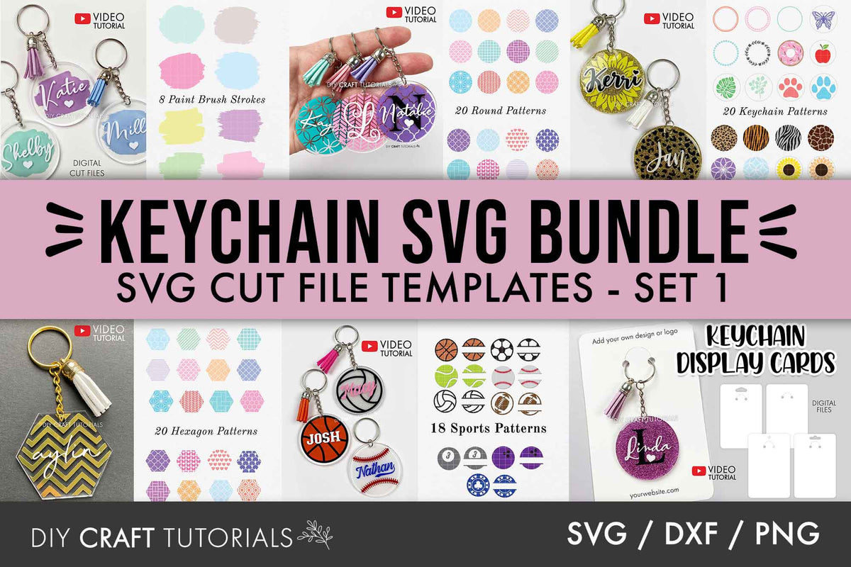 Keychain SVG Bundle - Set 1 – DIY Craft Tutorials