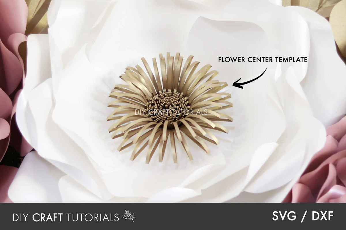 Paper Flower Center SVG – DIY Craft Tutorials