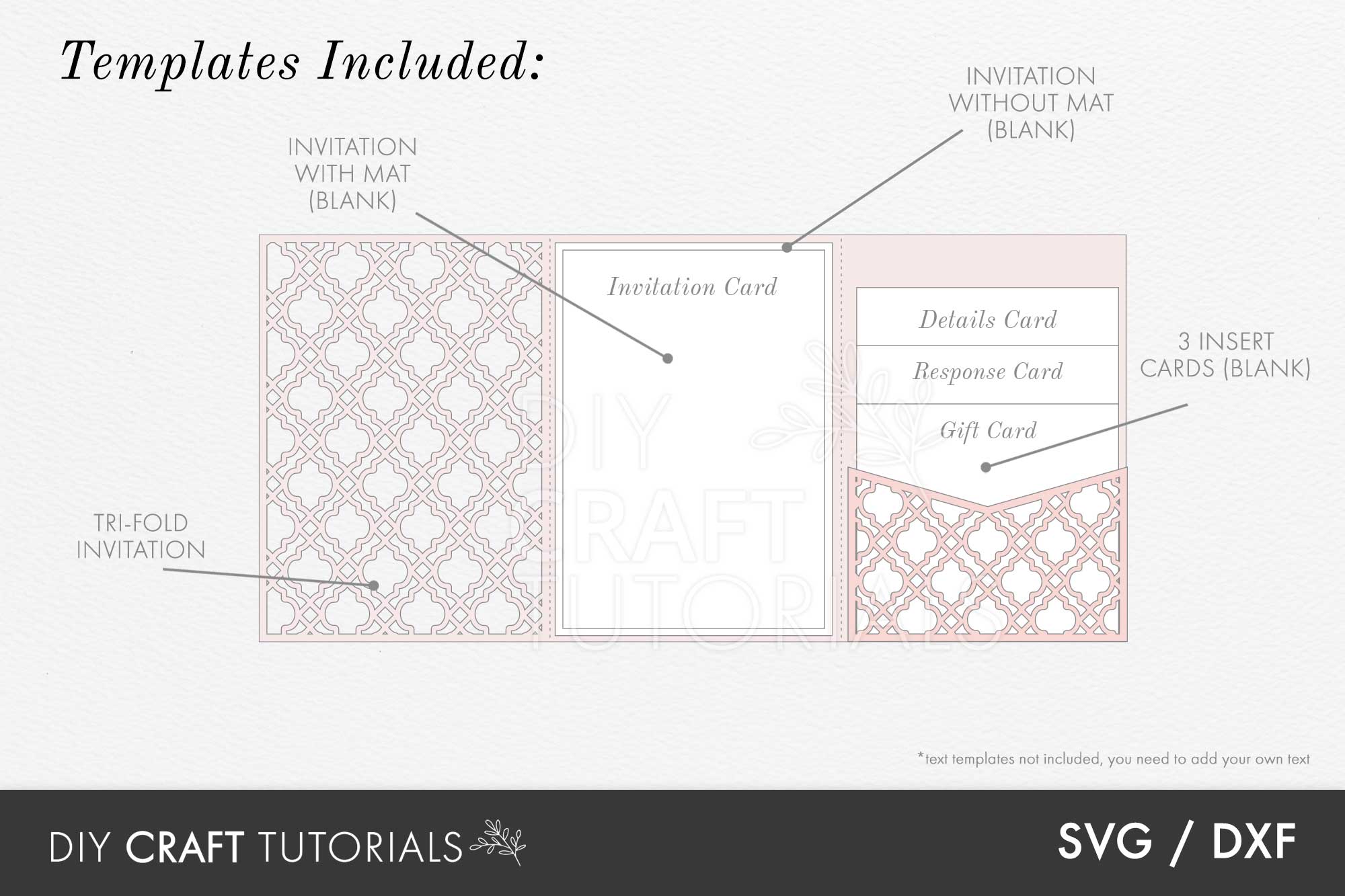 Pocket Folder Invitation Examples And Dimensions Chic Tri Fold Laser