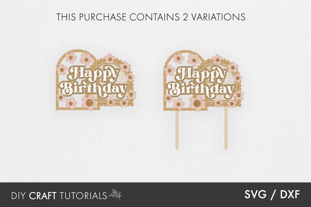 3D Layered Birthday Cake Topper – DIY Craft Tutorials