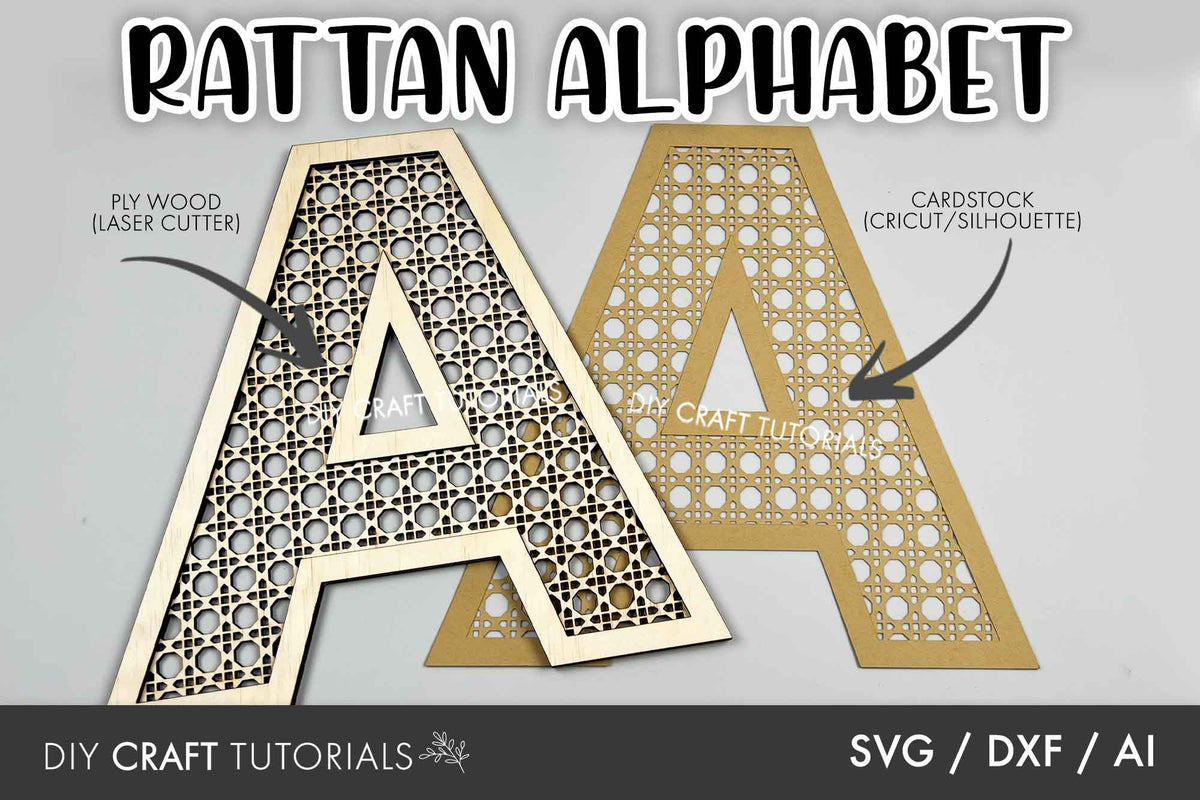 Rattan Alphabet SVG – DIY Craft Tutorials